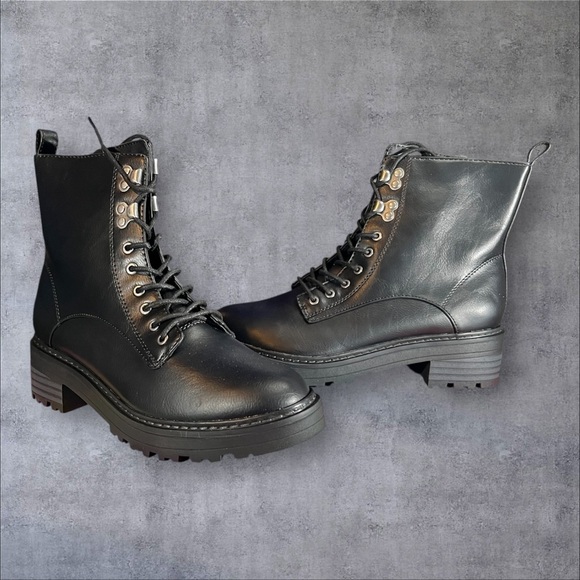 Universal Thread | Shoes | Black Grunge 9s Aesthetic Combat Boots Marta ...